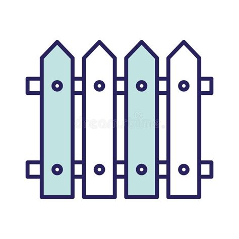 Farm Fence Line And Fill Style Icon Vector Design Stock Vector Illustration Of Season