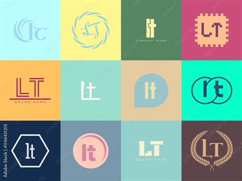 Lt Logo Company Template Letter L And T Logotype Set Different
