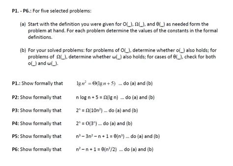 Solved P P For Five Selected Problems A Start With Chegg Com