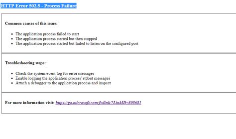 Error Process Failure In Net Core Stack Overflow