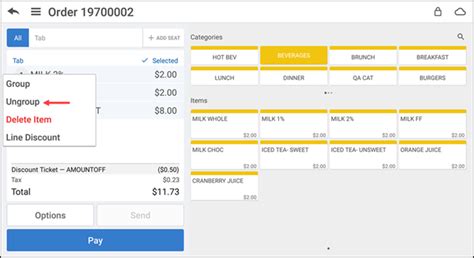 Aloha Cloud Grouping And Ungrouping An Item Ncr Docs