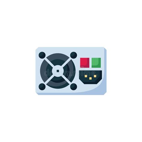 Power Supply Vector Icon Computer Component Icon Flat Style Perfect
