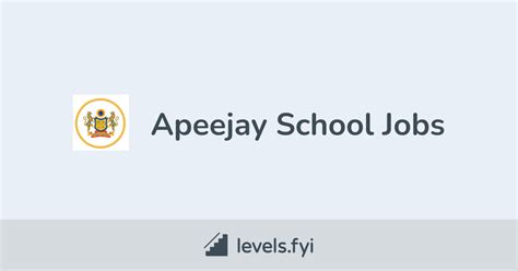 Apeejay School Jobs Levelsfyi