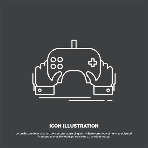 Game Gaming Mobile Entertainment App Icon Line Vector Symbol For
