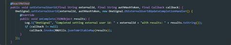 app crash while setting external user · issue 1109 · onesignal react