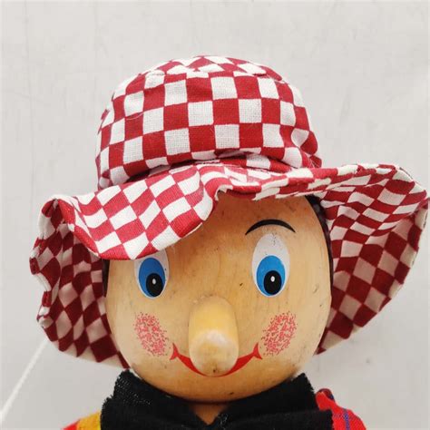 Vintage Wooden Pinocchio Marionette Puppets