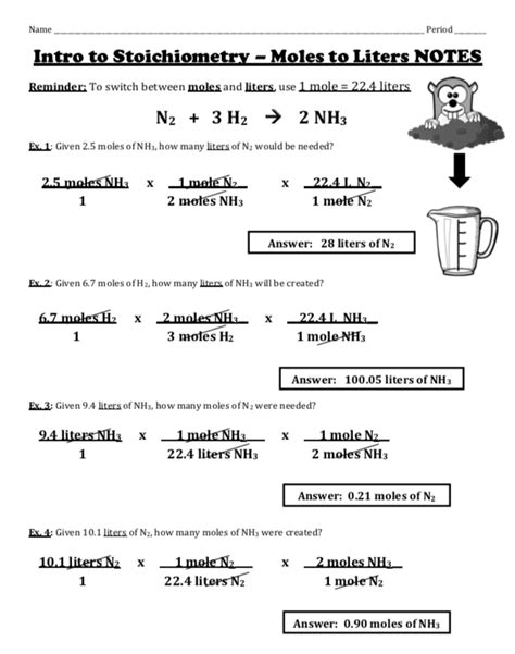 Mole Conversion Practice