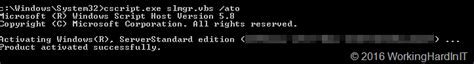 Activating Windows Server Working Hard In IT