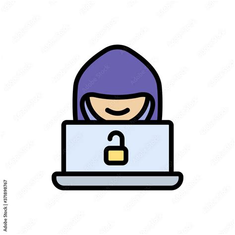 Hacker Cyber Attack Icon Simple Color With Outline Vector Elements Of Hacks Icons For Ui And Ux