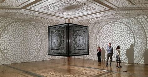 Laser Cut Wooden Cube Suspended From The Ceiling Imgur