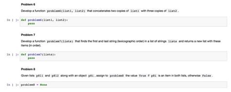 Solved Problem 7 Develop A Function Problem71ists That