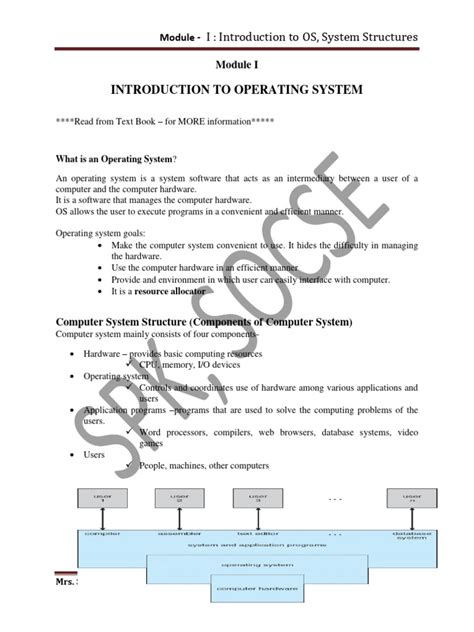 Module I Pdf Operating System Kernel Operating System