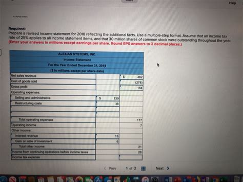 Solved Nework Saved Help Sa Problem 4 5 Income Statement