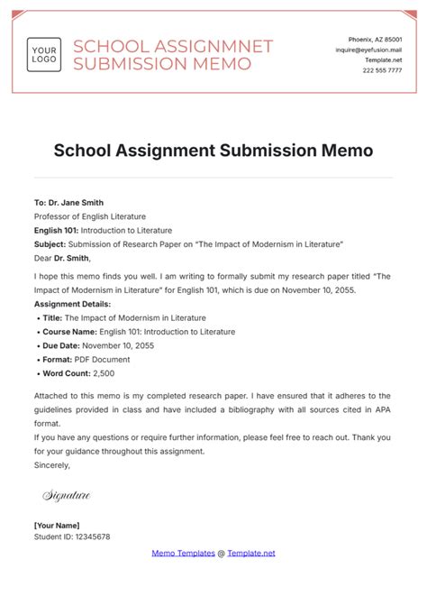 Free School Memo Template To Edit Online
