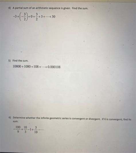 Solved Find The Nth Term Formula For The Following Chegg