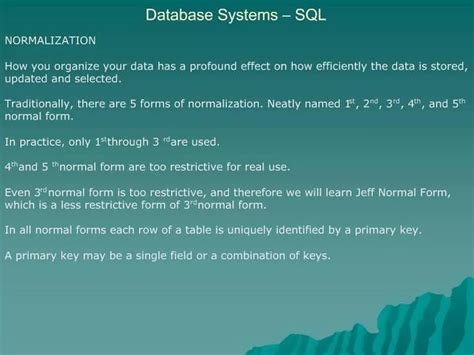 Ppt Database Systems Sql Powerpoint Presentation Free Download Id