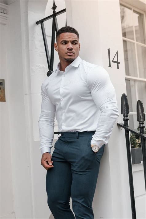 Muscle Fit Suit Suits For Muscular Men Tight Dress Shirt