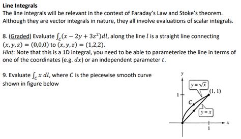 Solved Line Integrals The Line Integrals Will Be Relevant In Chegg