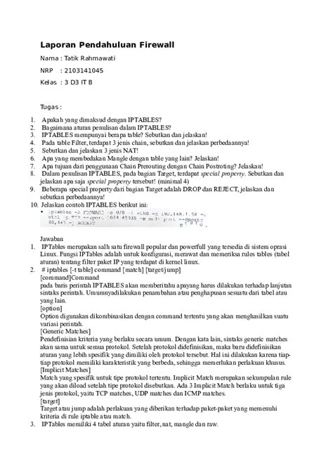 doc laporan pendahuluan firewall