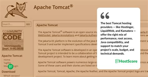 Best Tomcat Hosting Services 2025 Hostscore