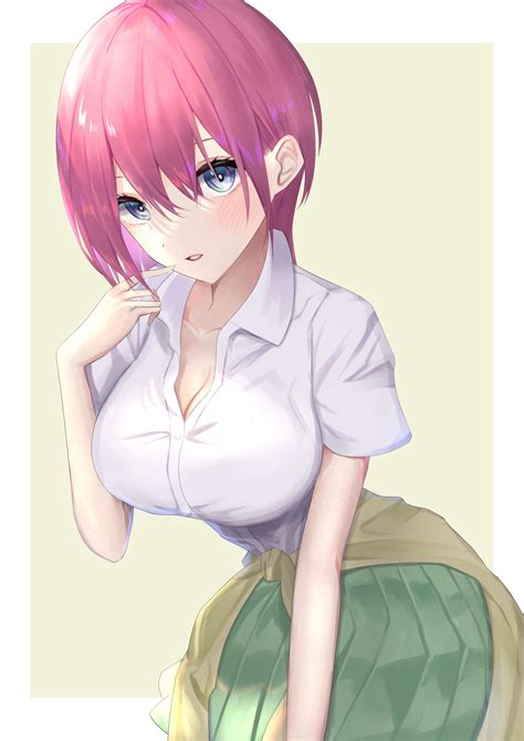 Digital Art Solo Nakano Ichika 5 Toubun No Hanayome Pink Hair Fan
