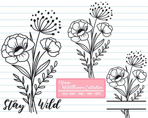 Wildflower Svg Files Flower Svg Wildflower Svg Stay Wild Svg Flower