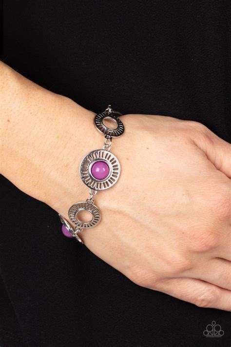 Paparazzi Bracelet ~ Coastal Charmer Purple Paparazzi Jewelry