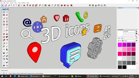 How To Make 3d Icons Using Sketchup Youtube