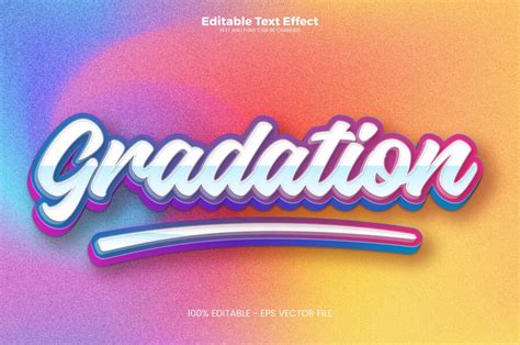 Premium Vector Gradation Text Effect In Modern Trend Style