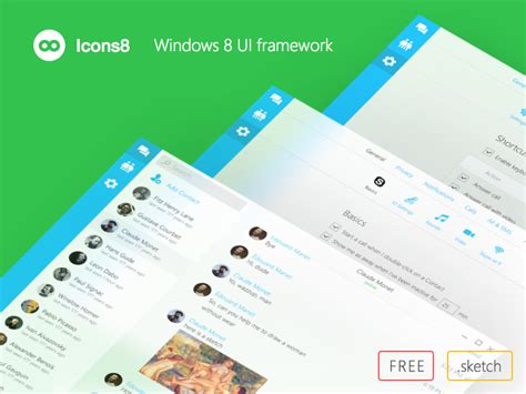 Windows 8 Ui Framework By Icons8 By Sasha Yakovlev For Icons8 On Dribbble