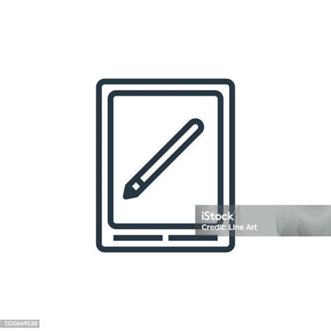 컴퓨터 개념에서 펜 아이콘 벡터입니다 펜 편집 가능한 스트로크의 얇은 선 그림입니다 웹 및 모바일 앱 로고 인쇄 미디어에 사용할 펜 선형 기호 0명에 대한 스톡 벡터 아트