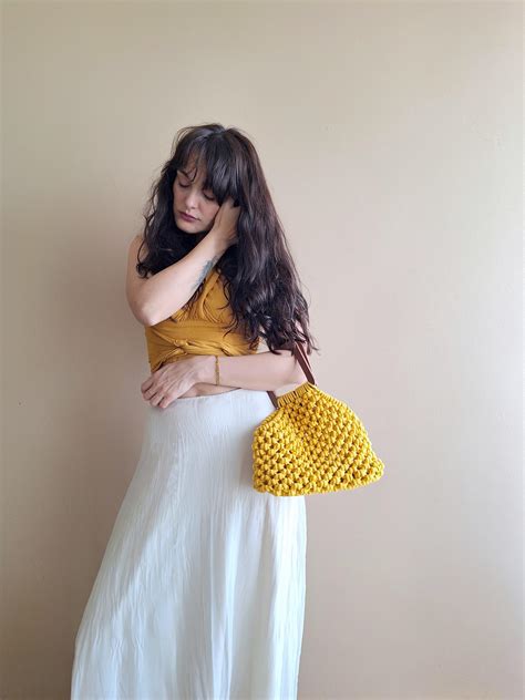 Macrame Bag Tutorial Macrame Pattern Handbag Pattern PDF File Writing And With Photographs