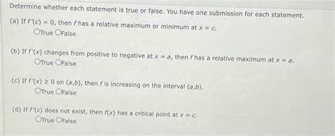 Solved Determine whether each statement is true or false. | Chegg.com