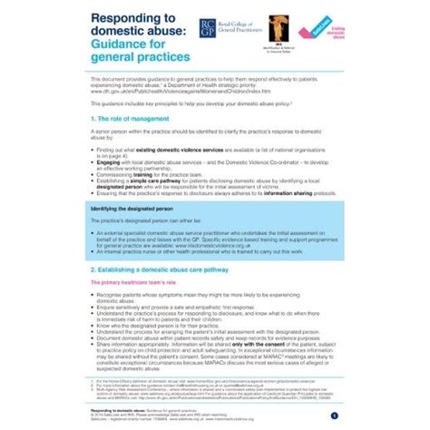 Responding To Domestic Abuse Guidance For General Practices Equation