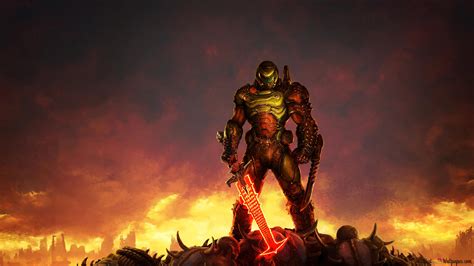Doom Slayer From Doom Eternal 4k Wallpaper Download