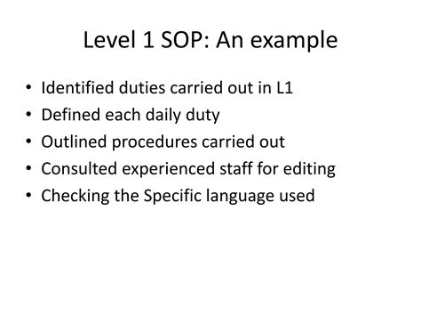 Developing Standard Operating Procedures Ppt