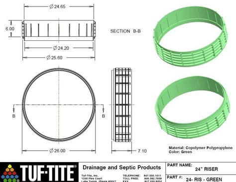 Tuf Tite 24x6 Septic Tank Riser Wholesale Septic Supply Wholesale