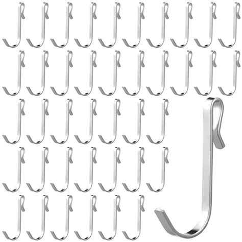Lyrow 40 Pcs J Hook For Wire Shelving Hooks Stainless Steel
