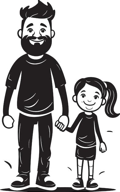 Daddys Princess Cartoon Vector Icon Loving Laughter Father Daughter