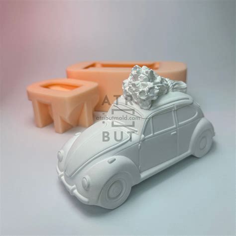 Силіконова форма кашпо Машинка з Квітами купити за найкращою ціною інтернет магазині Atributmold