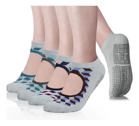 Calcetines De Yoga Uneow Con Agarre Antideslizante Para M Cuotas