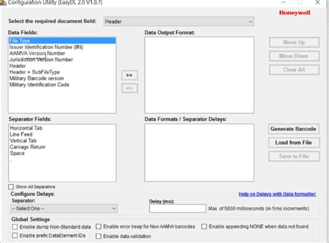 Honeywell Scanner Additional Configuration Options Hid Visitor