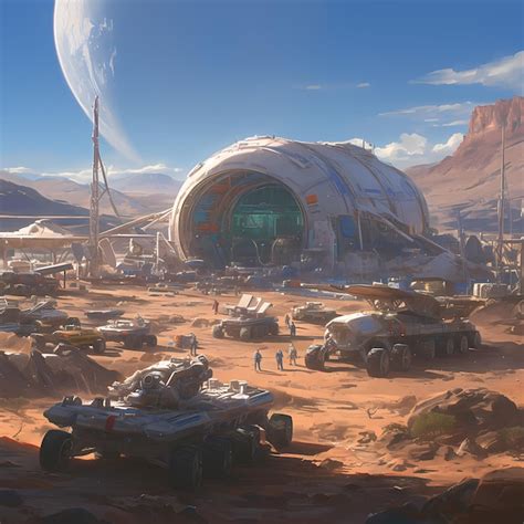 Premium Photo Exploring The Future A Scifi Desert Oasis