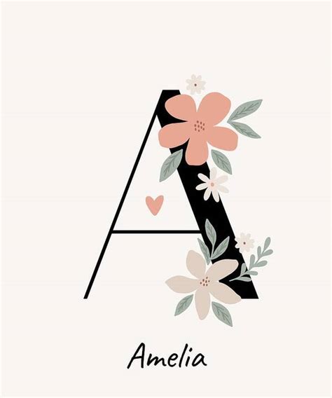 Amelia Name Art Print Murellos