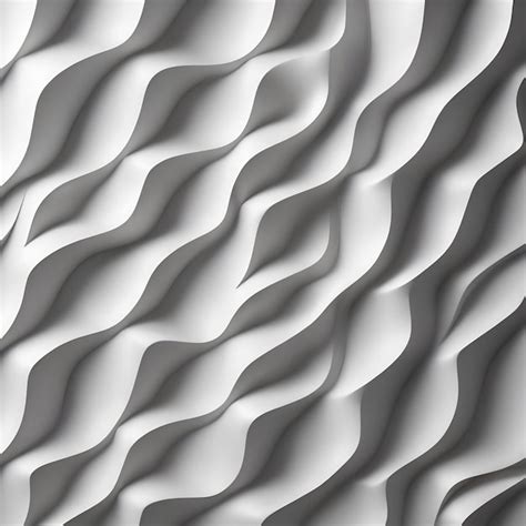 Premium AI Image D Rendering Blurred Softy White Curve Cloth Pattern Wall Design