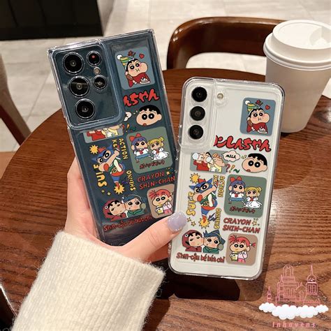 เคสโทรศัพท์ซิลิโคน แบบนิ่ม ลายการ์ตูนชินจัง กันกระแทก ป้องกันกล้อง