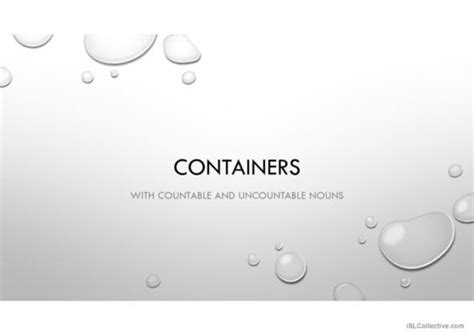 19 Containers English ESL Powerpoints