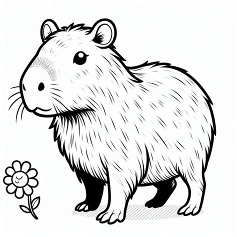 카피바라 색칠 공부 Kr에서 무료 색칠 공부