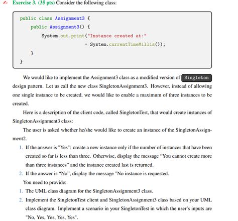 Solved 4 Exercise 3 35 Pts Consider The Following Class
