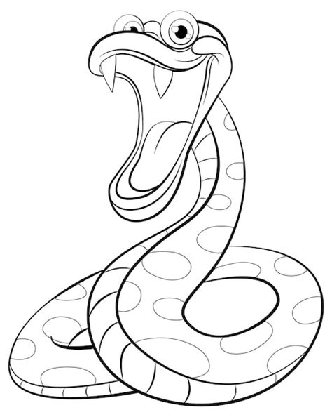 Desenho De Python Para Colorir Hand Drawn Vector Doodle Outline Snake